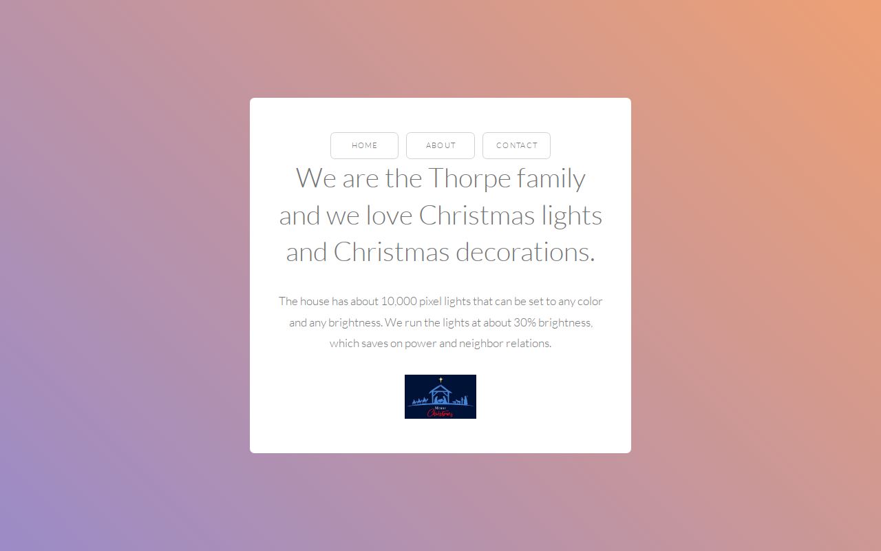 Thorpe’s Family Light Show